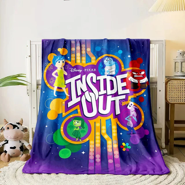 Inside Out Blanket DN Inside Out Characters Pattern Blanket Colorful ...