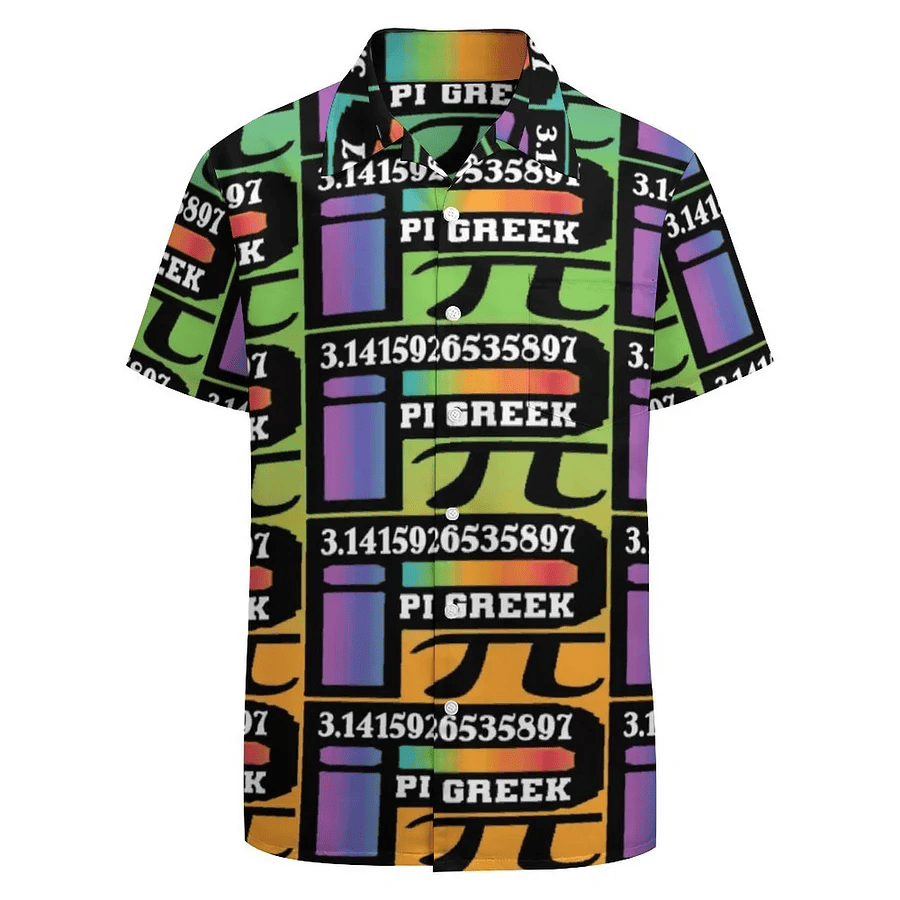 Pi Hawaii Shirt Math Pi Greek Letter Symbol Aloha Shirt Colorful Unise ...