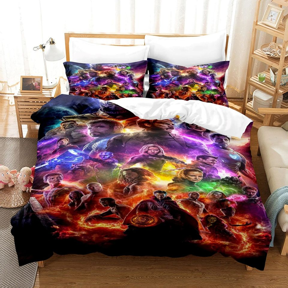 MV Bedding Set Avengers Superheroes Infinity Stones Colors Duvet Cover ...
