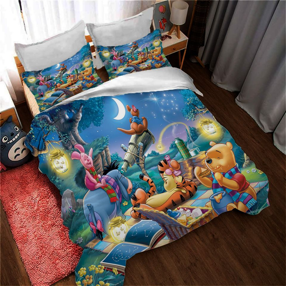 WTP Bedding Set DN Pooh Bear And Piglet With Honey Jars Duvet Covers Y ...