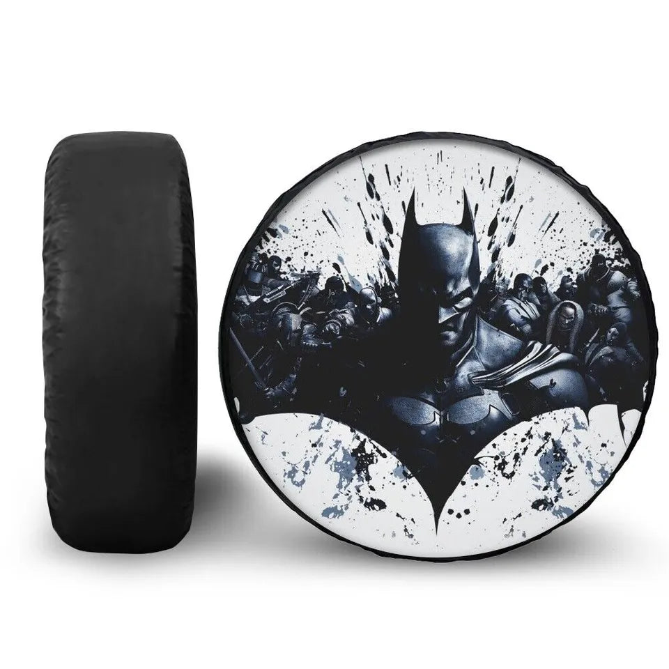 Batman Spare Tire Cover DC Batman With Villains Art Graphic Tire Cover ...