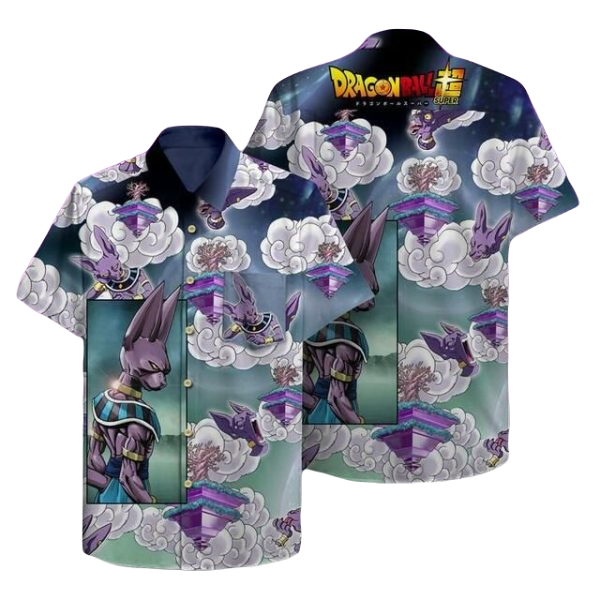 Dragon Ball Hawaii Shirt Beerus Dragon Ball Z Cloud Pattern Hawaiian S ...
