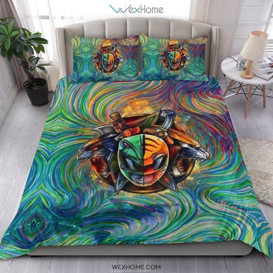 Power Ranger Bedding Set Power Rangers All Team Helmet Duvet Covers Gr ...
