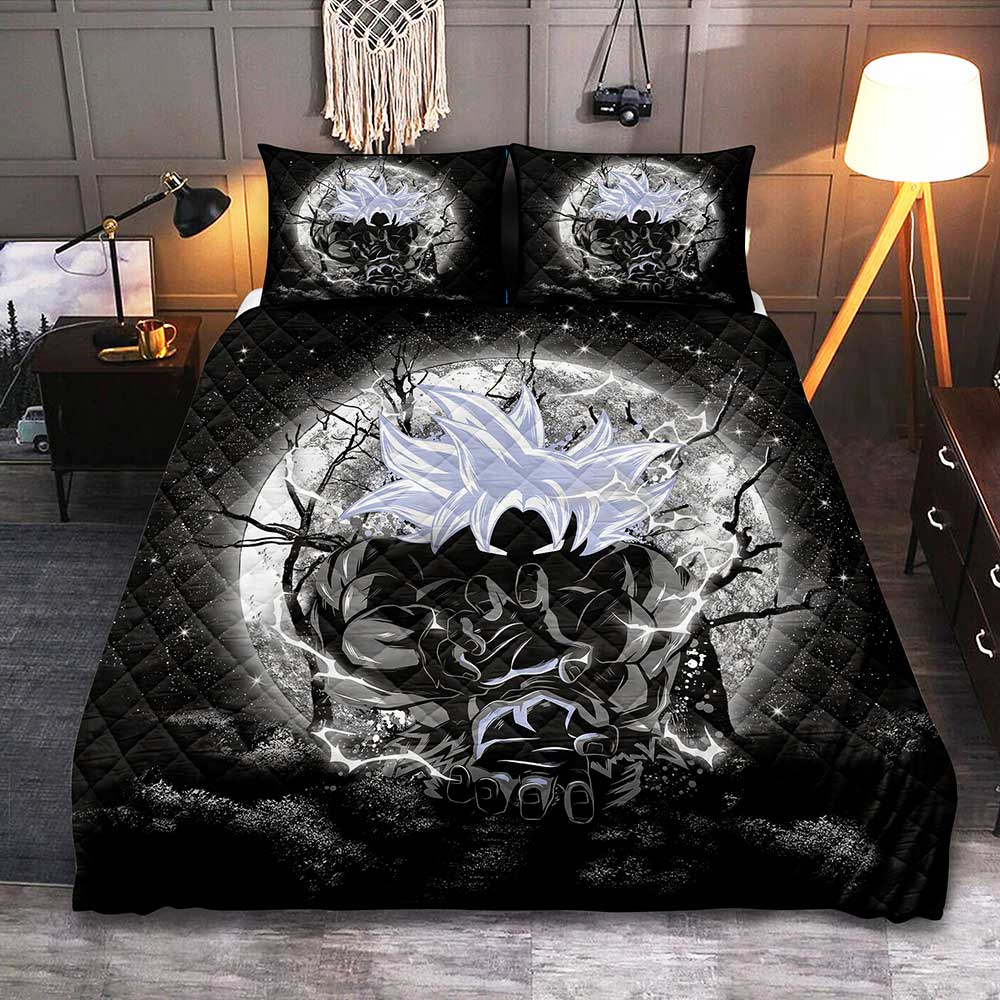 Dragon Ball Bedding Set Goku Ultra Instinct Moonlight Duvet Covers Bla ...