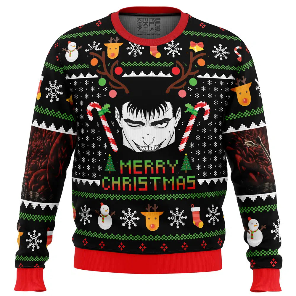 Guts Santa Claus Berserk Ugly Christmas Sweater – Gifury