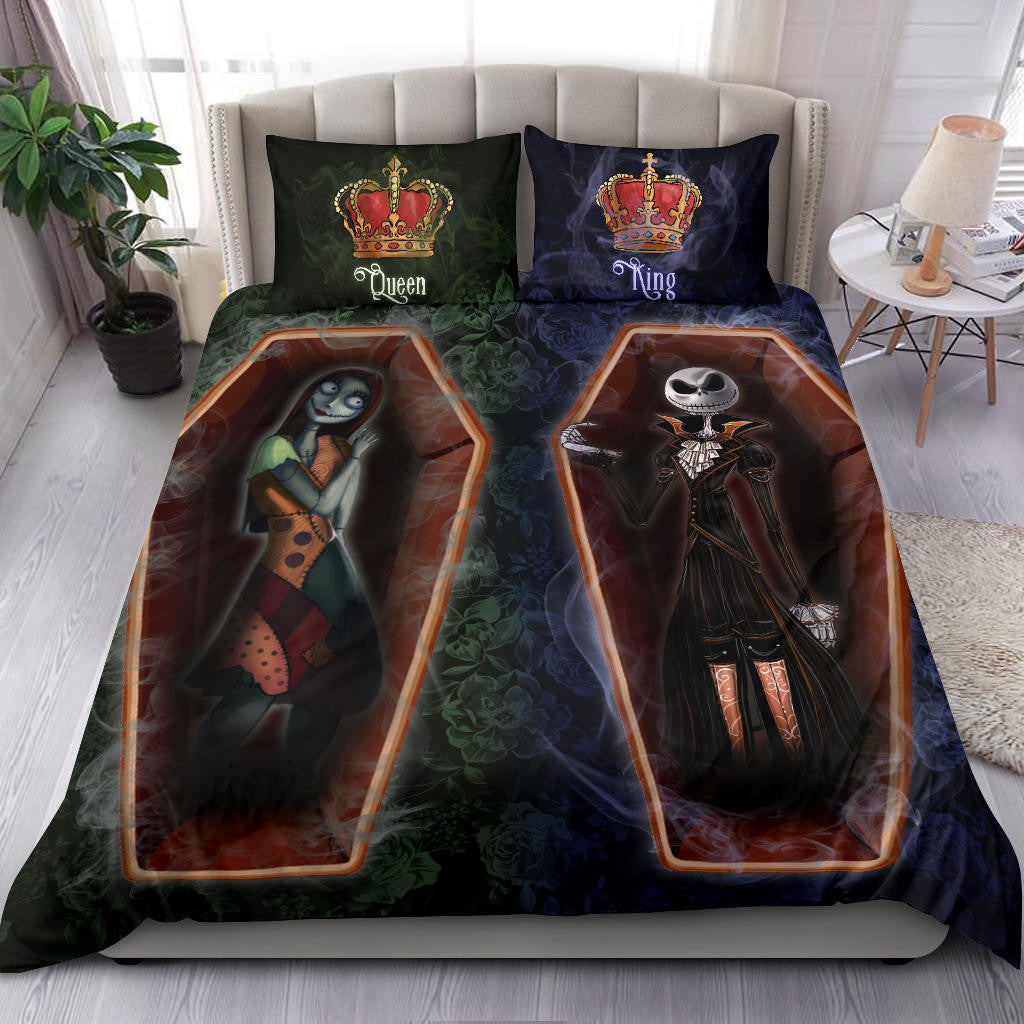 TNBC Bedding Set Jack And Sally King And Queen Duvet Covers Blue Green ...