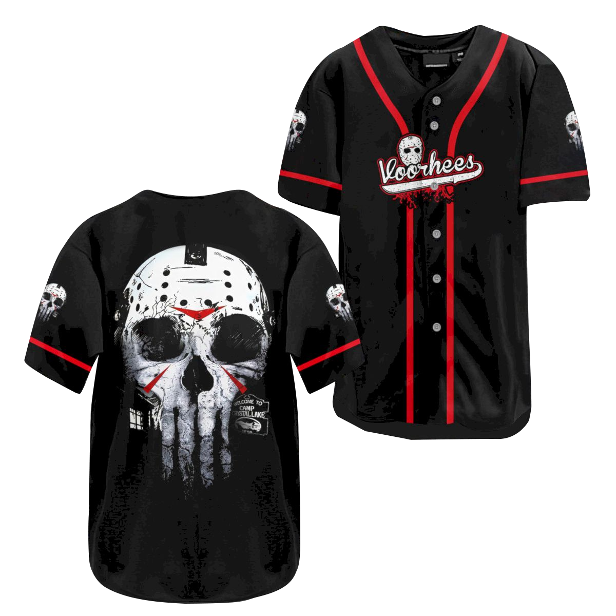 Friday The 13th Baseball Jersey Welcome To Camp Crystal Lake Jason Voo ...
