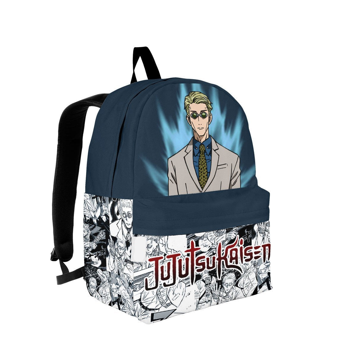 Jujutsu Kaisen Backpack Kento Nanami Manga Pattern Backpacks Blue Whit ...