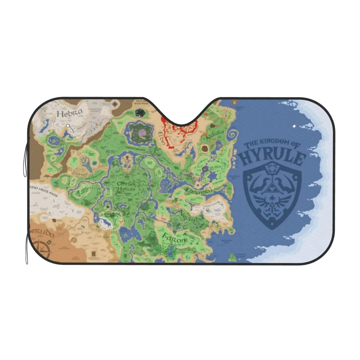 Legend Of Zelda Car Sun Shade The Kingdom Of Hyrule Map Winshield Sun ...