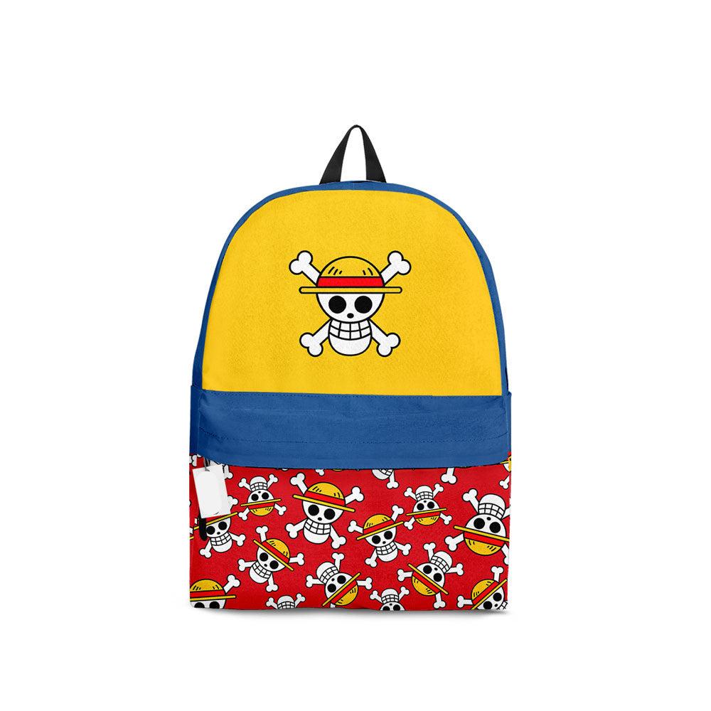 One Piece Backpack Monkey D Luffy Symbol Pattern Backpacks Colorful ...