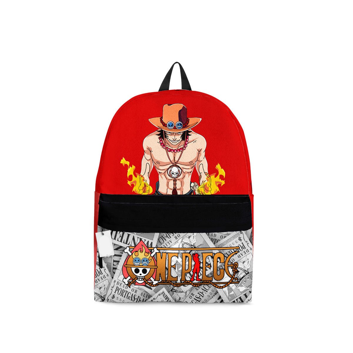 One Piece Backpack One Piece Portgas D Ace Symbol Manga Pattern Backpa ...