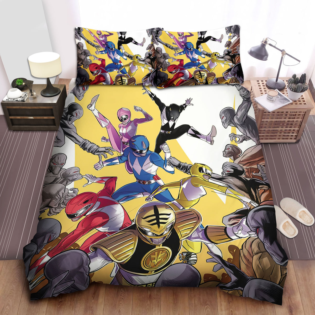 Power Ranger Bedding Set Power Rangers In Comic Art Duvet Covers Color ...
