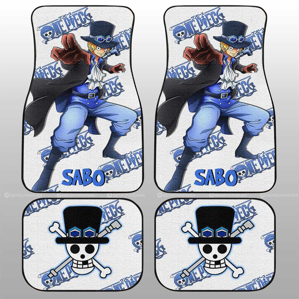 One Piece Car Mats One Piece Sabo Fighting Pose Jolly Roger Symbol Car ...