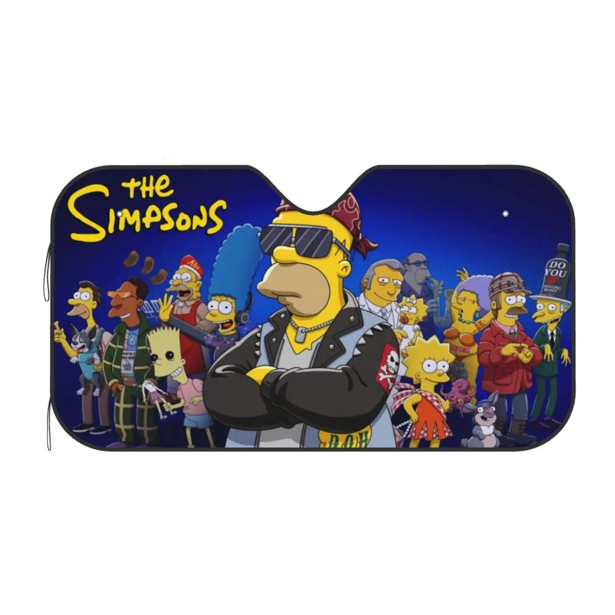 The Simpsons Car Sun Shade The Simpsons Cool Biker Winshield Sun Shade ...