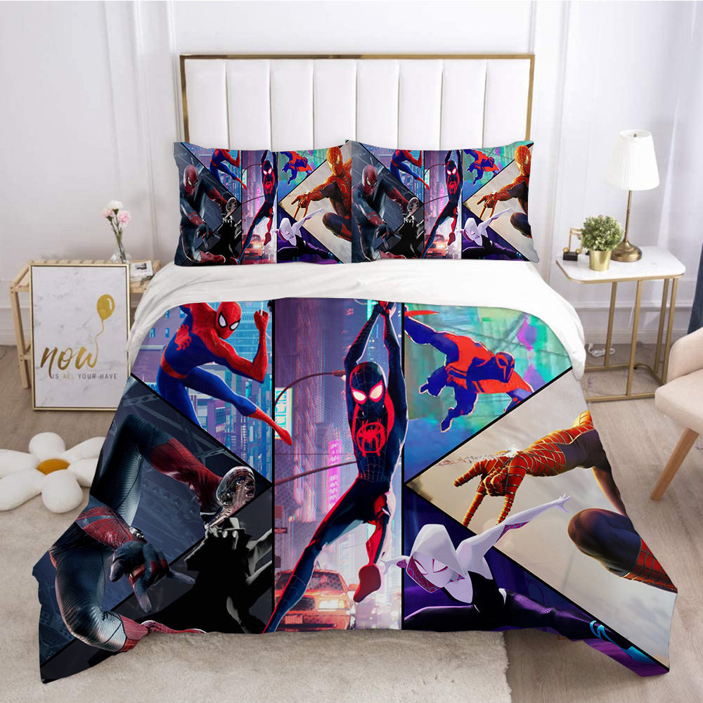 Spiderman Bedding Set MV All Spidey Swinging Grphic Duvet Covers Color ...