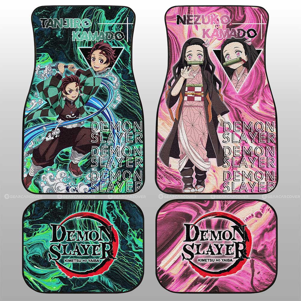 Demon Slayer Car Mats Tanjiro And Nezuko Car Floor Mats Demon Slayer C ...