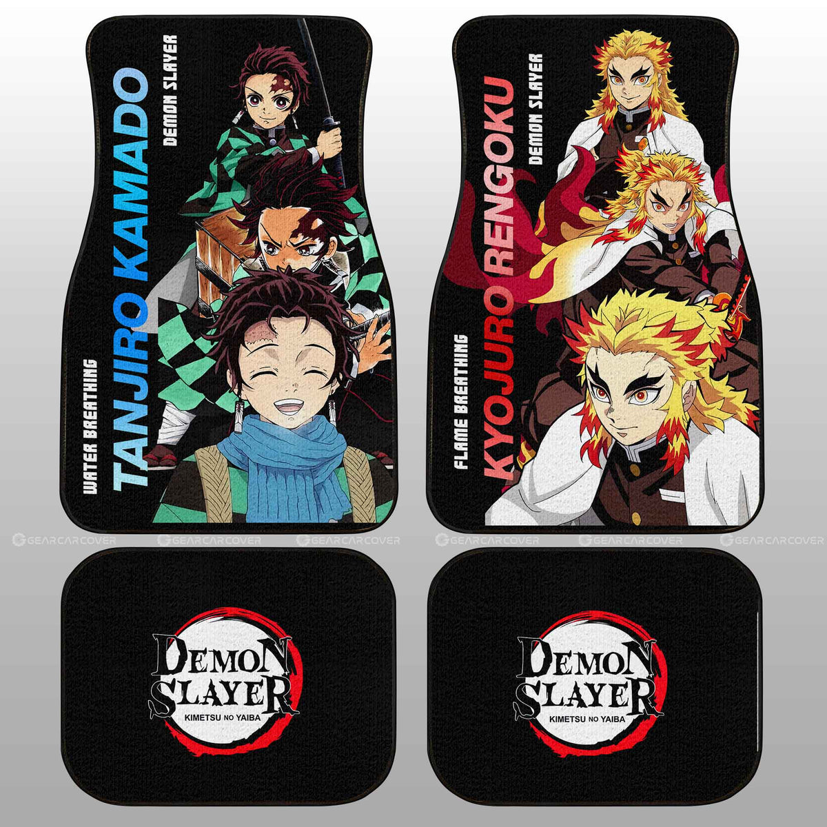 Demon Slayer Car Mats Tanjiro And Rengoku Car Floor Mats Demon Slayer ...