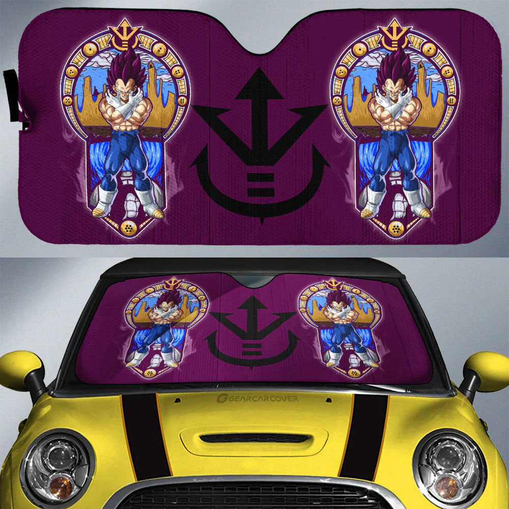 Dragon Ball Car Sun Shade Vegeta Ultra Ego Graphic Symbol Winshield Su ...