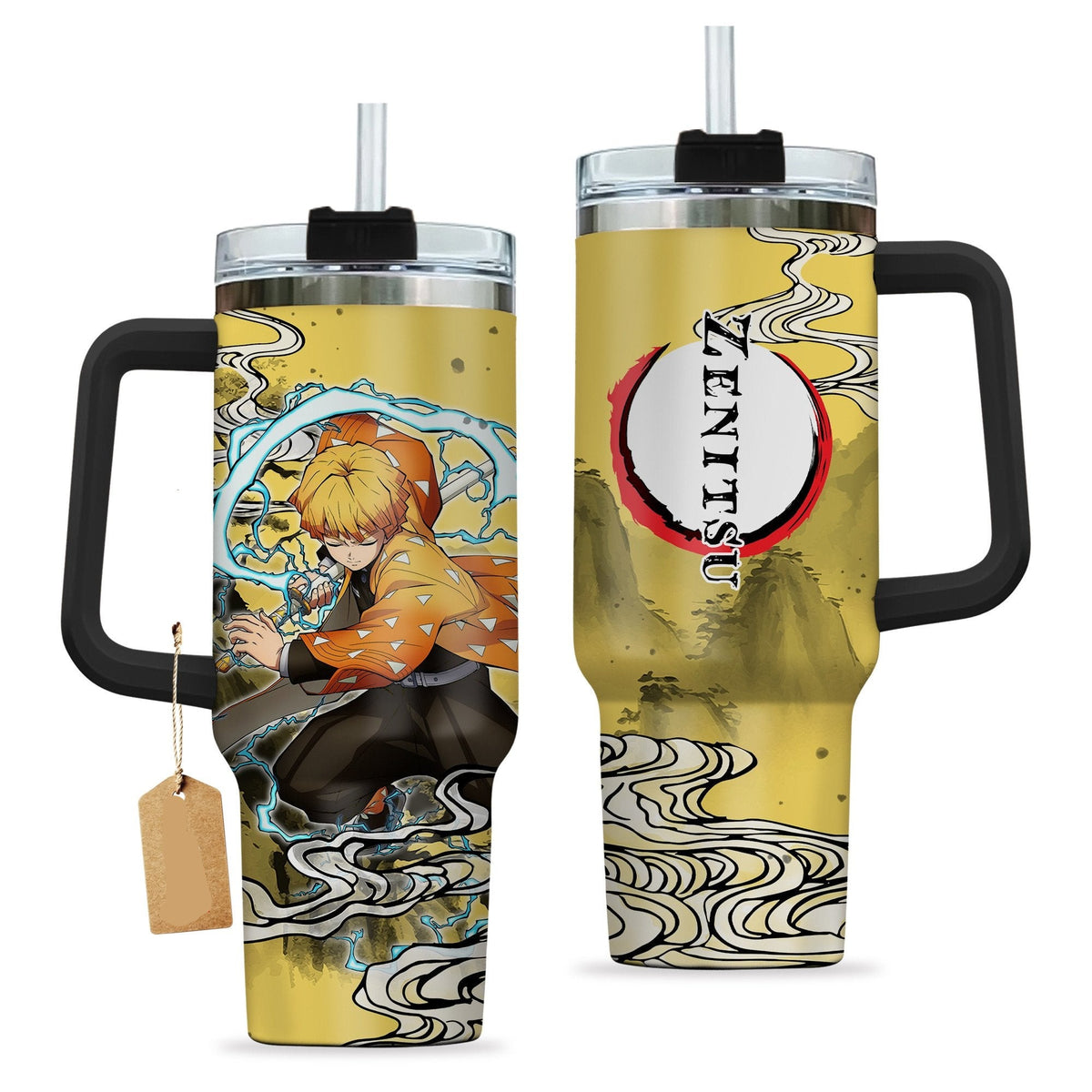 Demon Slayer 40 Oz Tumbler Zenitsu Agatsuma Thunder Breathing Tumbler ...