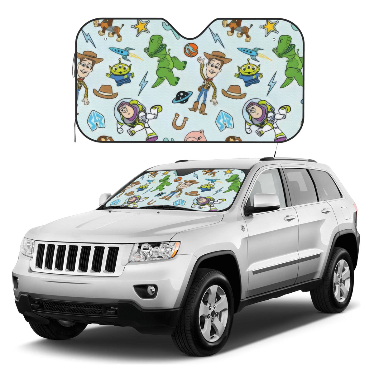Toy Story Car Sun Shade Toy Story Characters Pattern Winshield Sun Sha ...