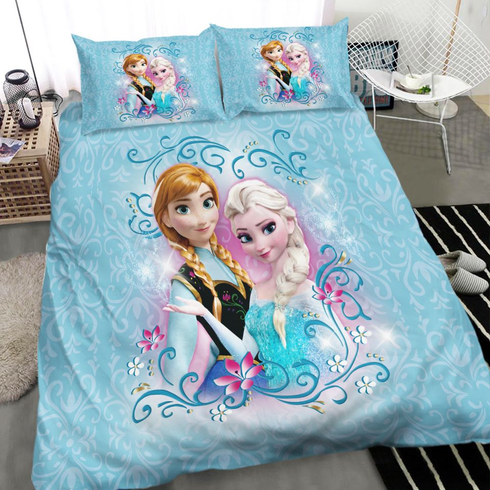 Frozen Bedding Set DN Elsa and Anna Princess Frozen Duvet Covers Blue ...