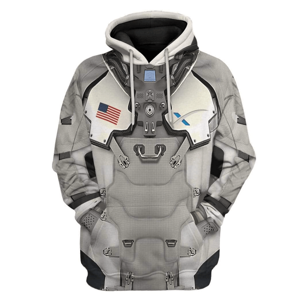 NASA Hoodie Spacex Mars Eva Suit Costume Hoodie Gray Unisex – Gifury