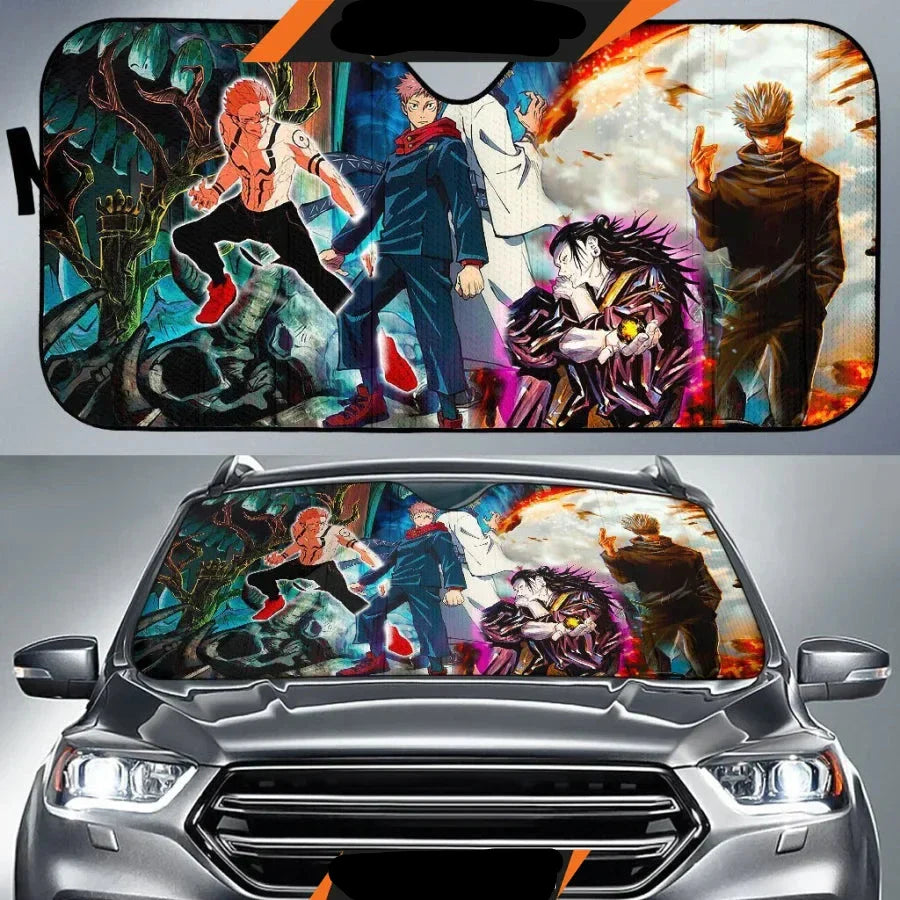 Jujutsu Kaisen Car Sun Shade Jujutsu Kaisen Characters Graphic Winshie ...