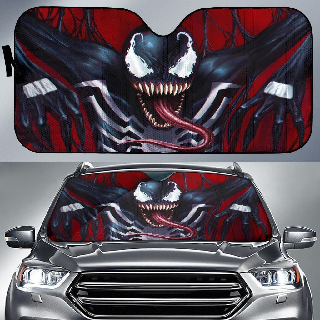 MV Venom Windshield Shade MV Venom Scary Car Sun Shade MV Venom Car Su ...