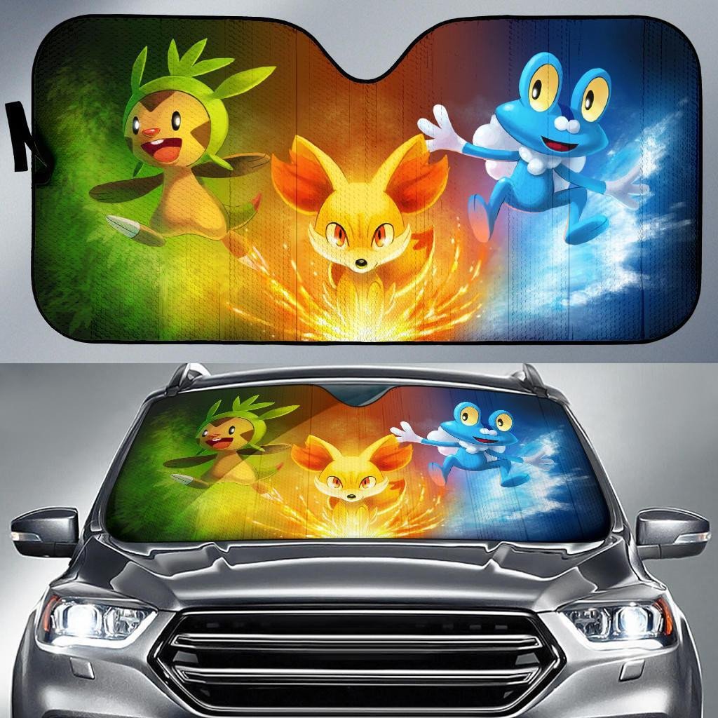 Pokemon Windshield Shade Pokemon Gen 6 Car Sun Shade Pokemon Car Sun S ...