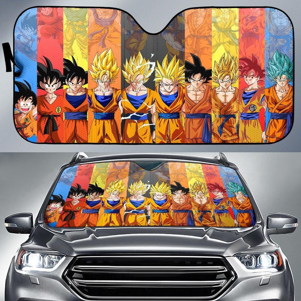 Dragon Ball Windshield Shade Goku Evolution Car Sun Shade Dragon Ball ...