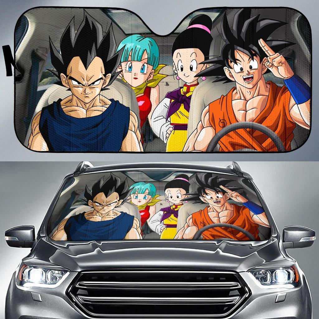 Dragon Ball Windshield Shade Goku Vegeta Driving Car Sun Shade Dragon ...