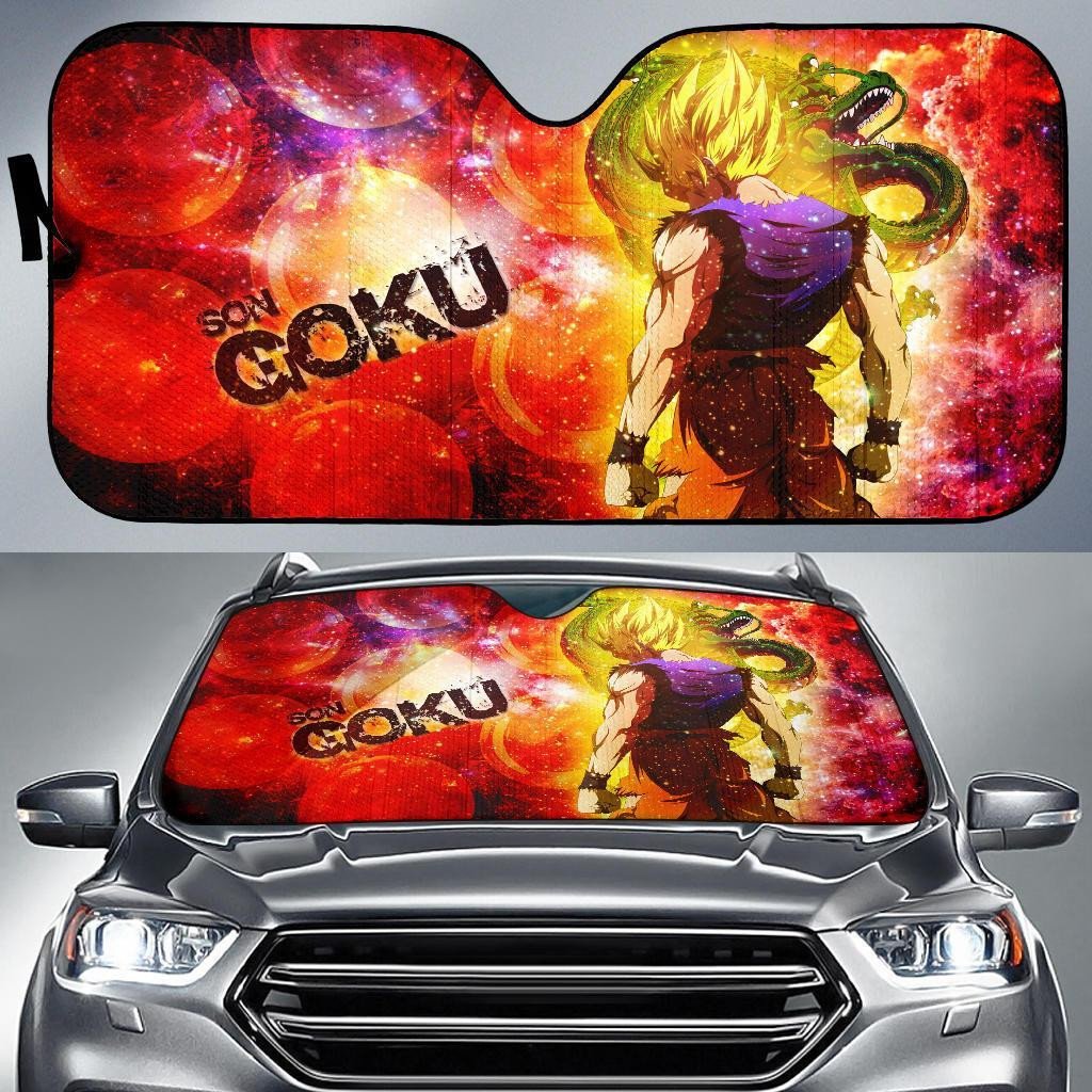 Dragon Ball Windshield Shade Son Goku The Dragon God Car Sun Shade Dra ...