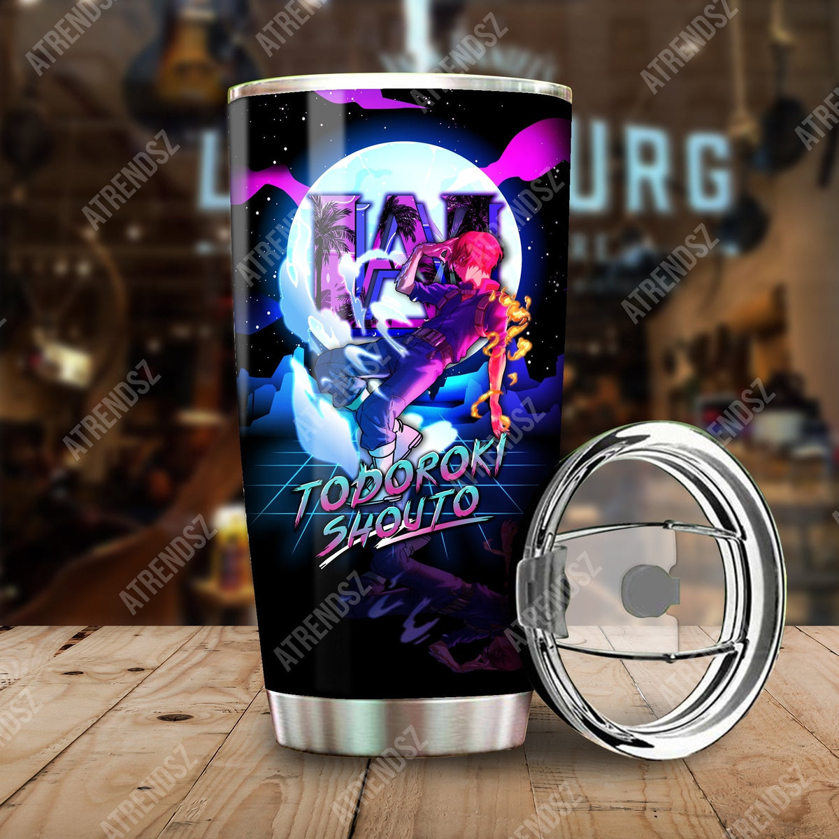 My Hero Academia Tumbler Todoroki Shouto Pink Black My Hero Academia L ...