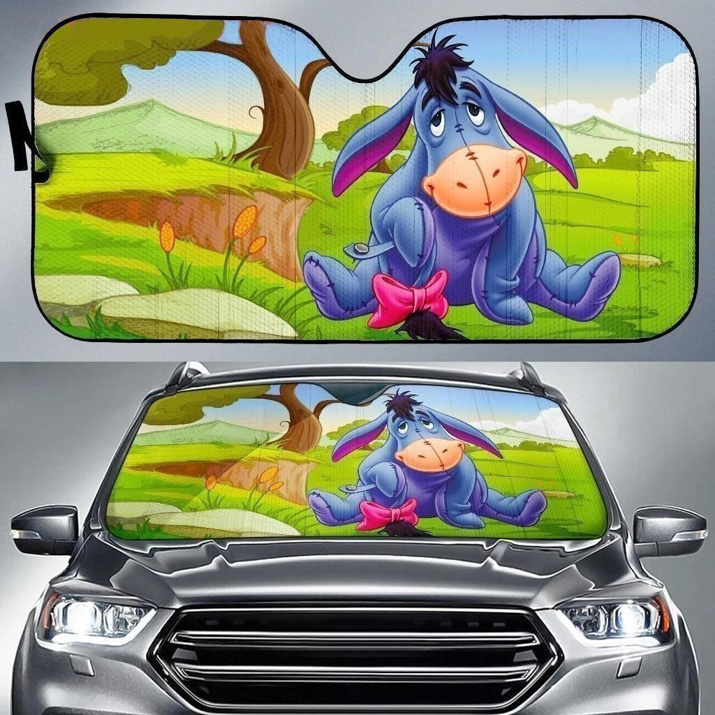 DN Winnie-the-Pooh Car Sun Shade Eeyore In The Forest Windshield Sun S ...