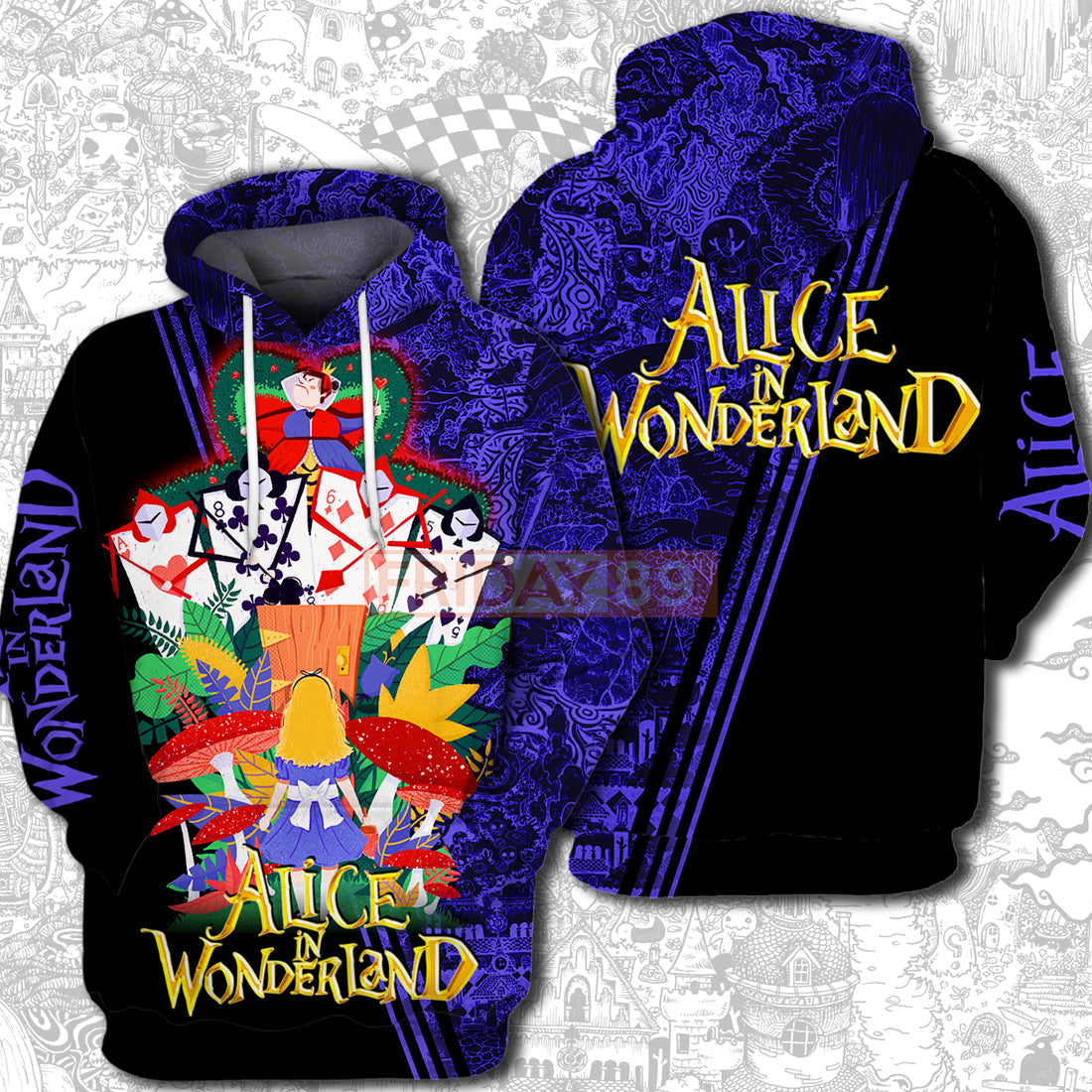 AIW T-shirt A IN WONDERLAND RQ AND ARMY T-shirt Awesome DN Hoodie – Gifury