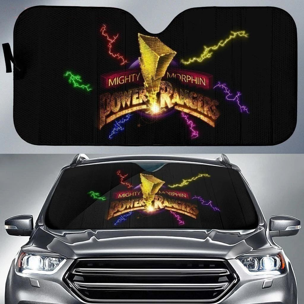 Power Ranger Car Sun Shade Mighty Morphin Power Ranger Windshield Sun ...